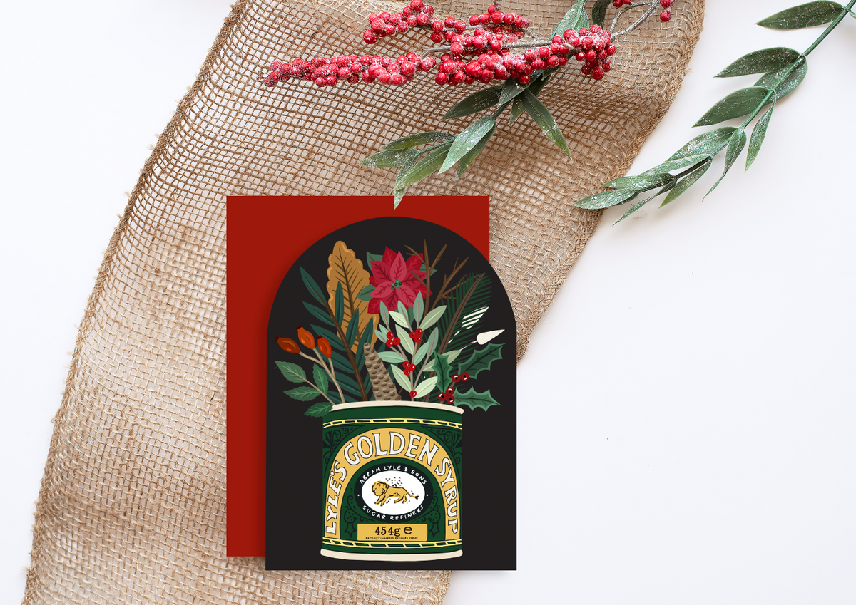 Christmas Posies in Vintage Tins Card Pack – Bea Baranowska Illustration