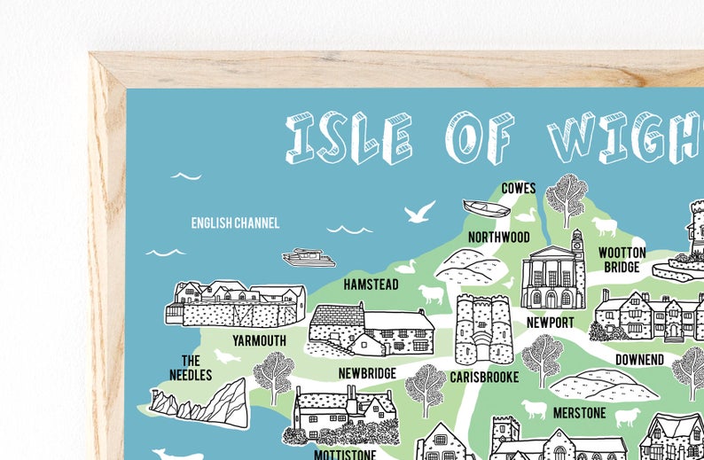 Isle of Wight Illustrated Map – Bea Baranowska Illustration